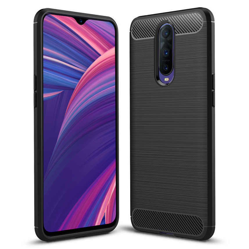Flexi Slim Carbon Fibre Case for Oppo R17 Pro (Black)